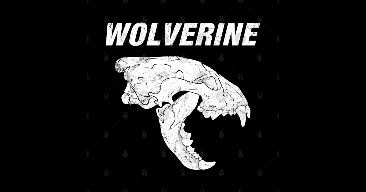 Wolverine bone skull - Wolverine - Tapestry | TeePublic