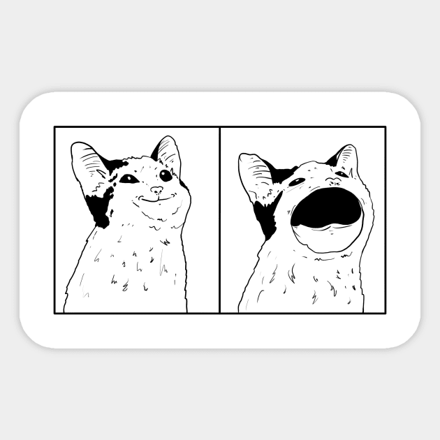 Pop cat meme - Pop Cat - Sticker | TeePublic