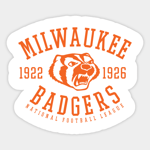 Milwaukee Badgers Football - Defunct Football Teams - Sticker | TeePublic
