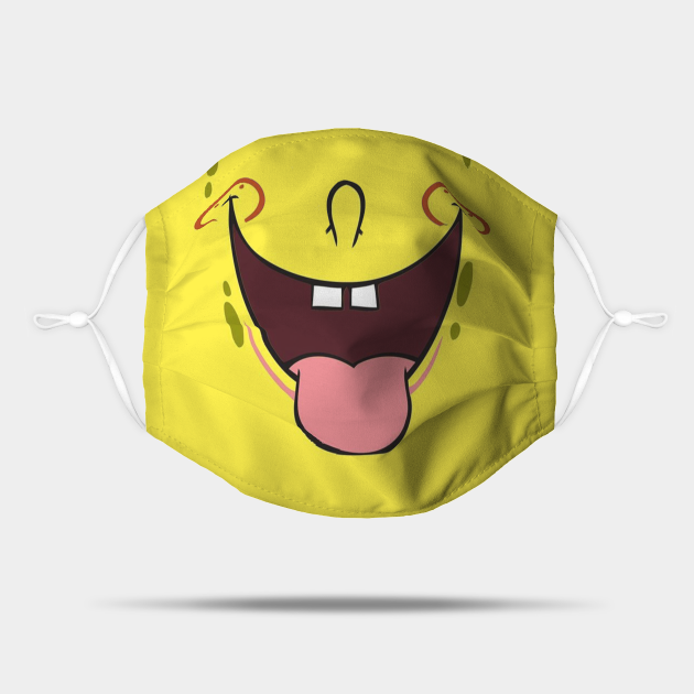 Spongebob Face Mask - Spongebob - Mask | TeePublic