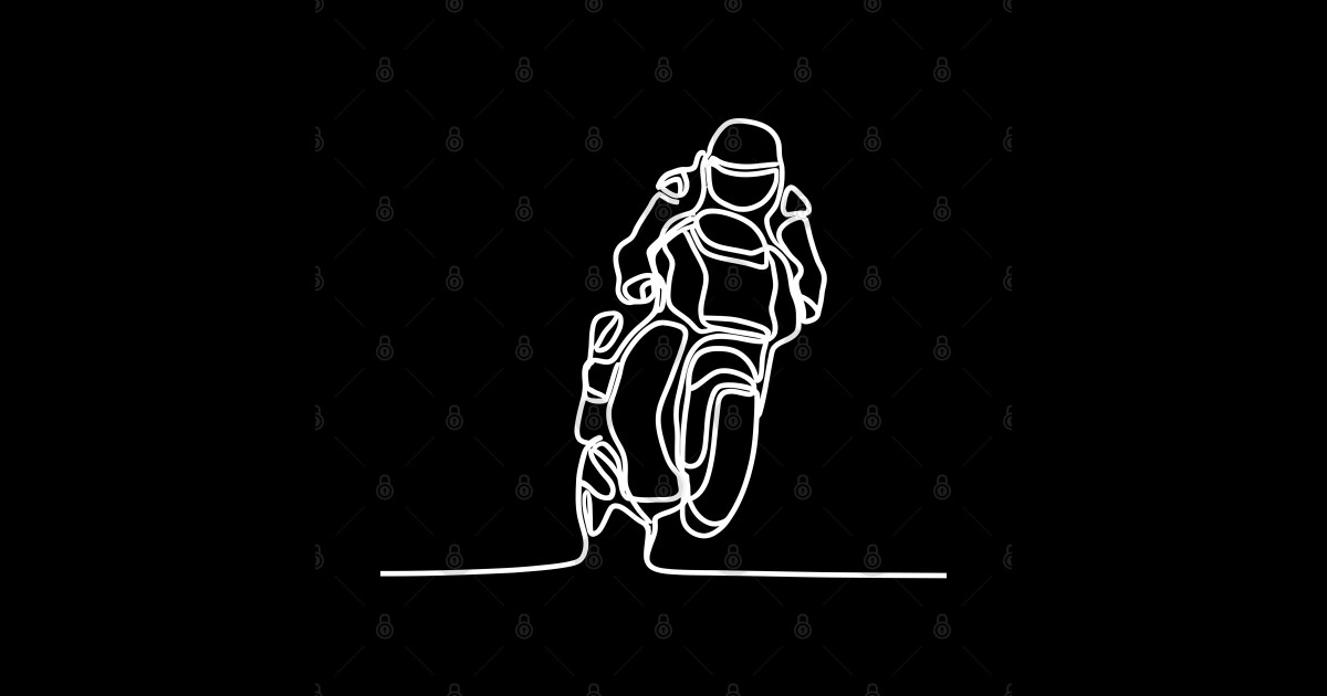 Sportbike Racing Line Drawing - Sport Bike - Sticker | TeePublic