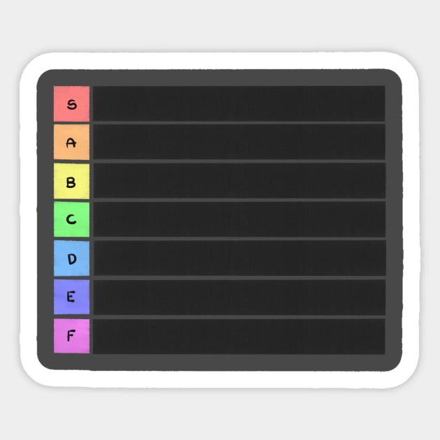 Tier list - Meme - Sticker | TeePublic