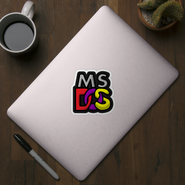 MS DOS - Dos - Sticker | TeePublic