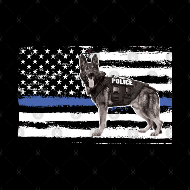 Police Dog - USA Flag K9 Police Dog - Police Dog - Pin | TeePublic