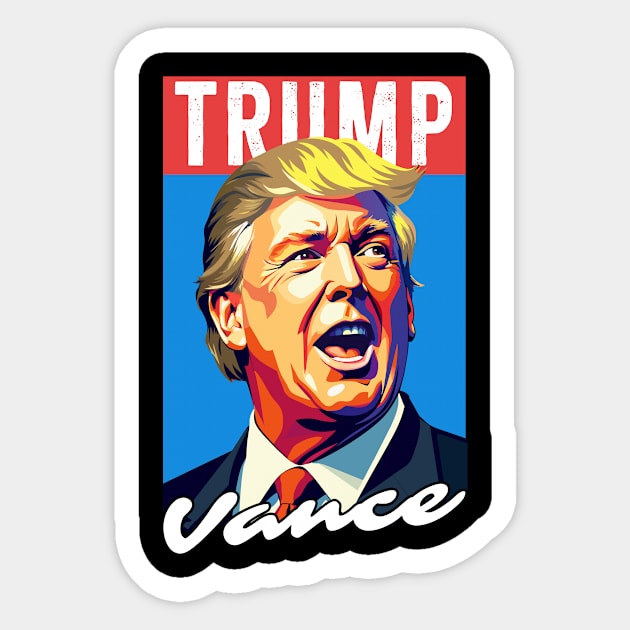trump-vance-2024 - Trump Vance 2024 - Sticker | TeePublic