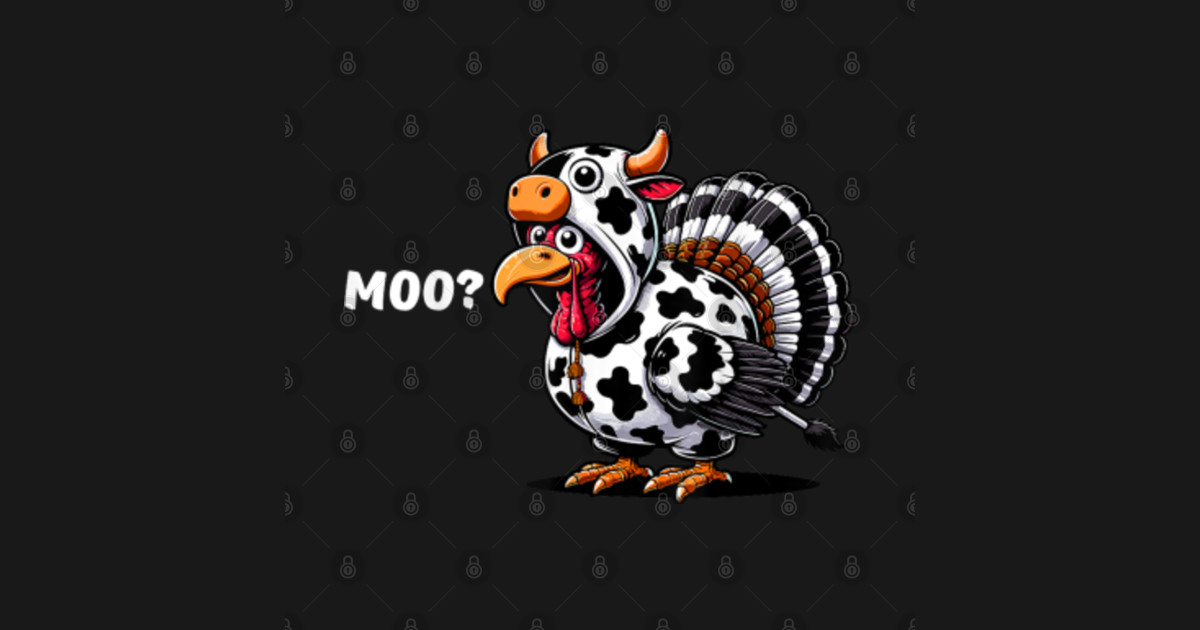 Turkey Moo Funny Thanksgiving - Turkey Moo Funny Thanksgiving - T-Shirt ...