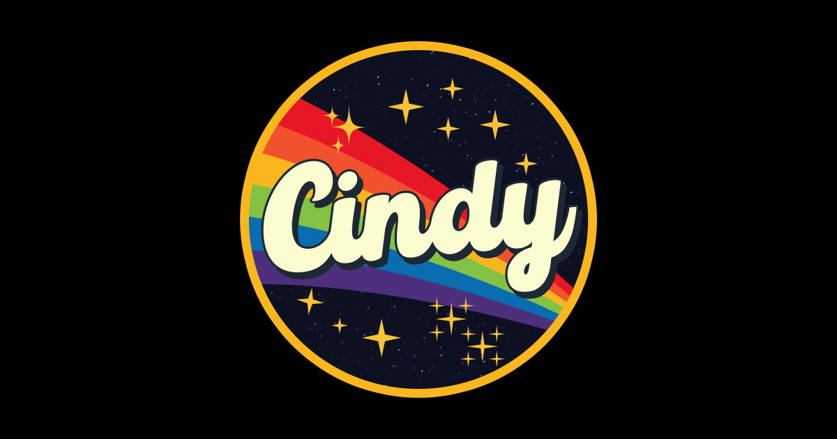Cindy // Rainbow In Space Vintage Style - Cindy - Sticker | TeePublic