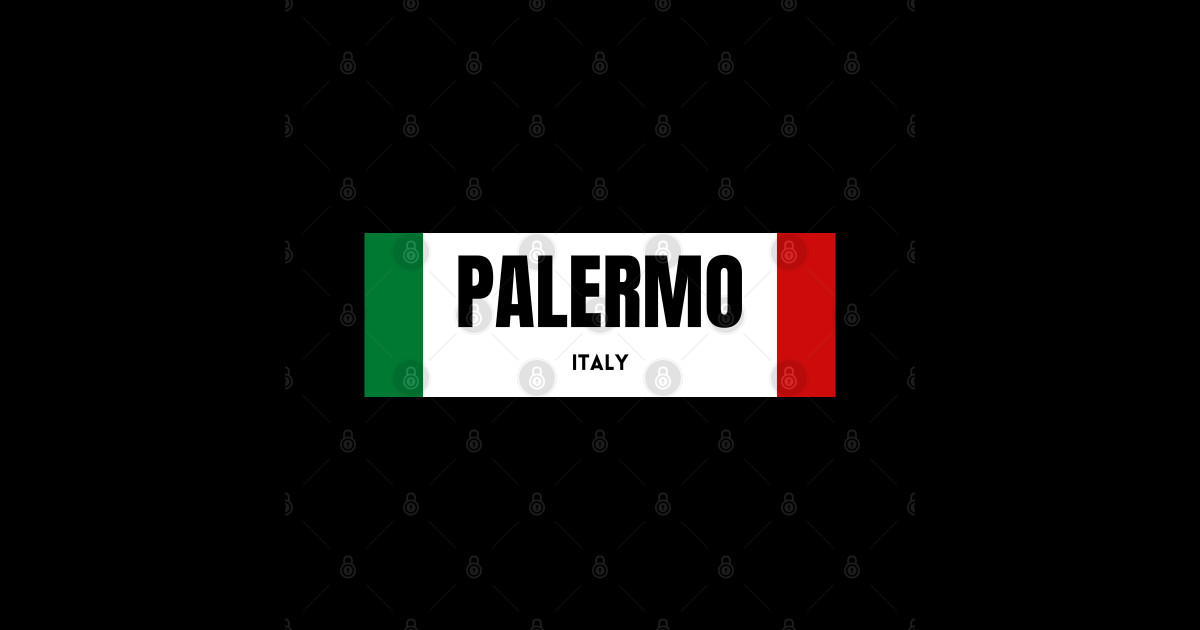 Palermo City in Italian Flag - Palermo - Sticker | TeePublic