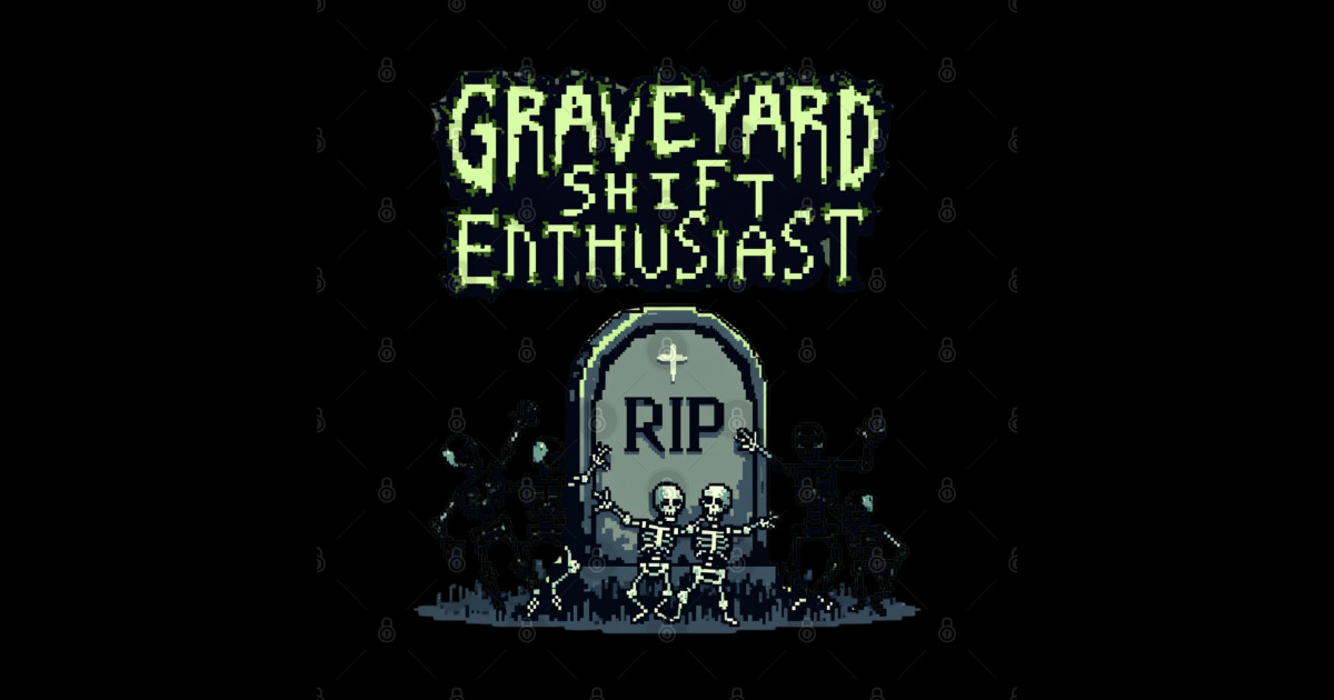Goth Pixel - GRAVEYARD SHIFT ENTHUSIAST - Goth Pixel Art - Posters and ...