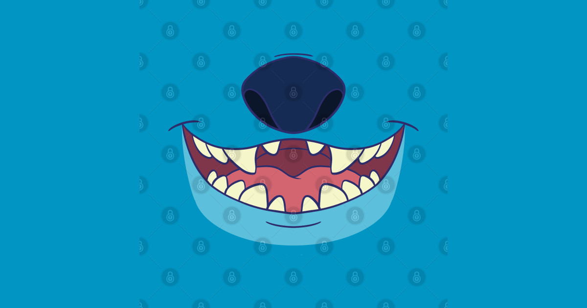 Stitch Mouth - Stitch - T-Shirt | TeePublic