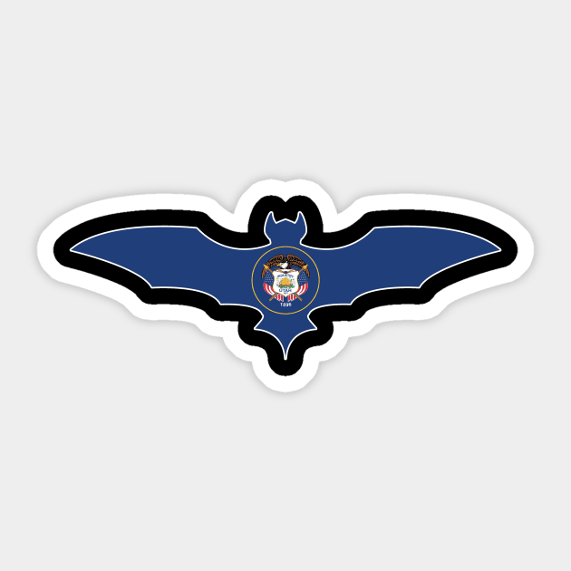 Utah Bat Flag - Utah - Sticker | TeePublic