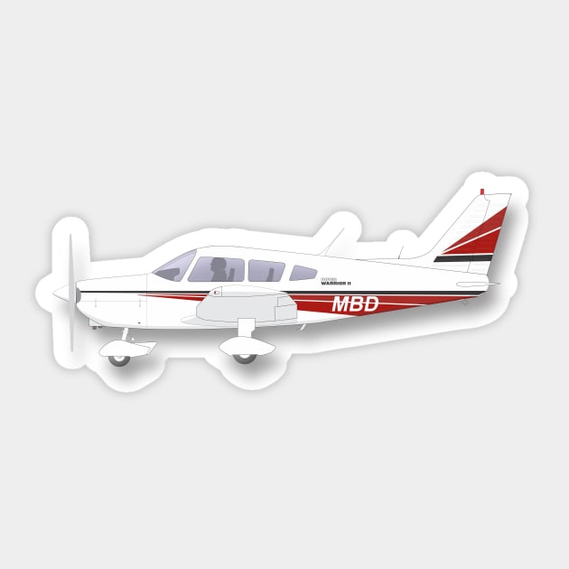 Piper PA28 Cherokee - Piper Pa28 Cherokee - Sticker | TeePublic