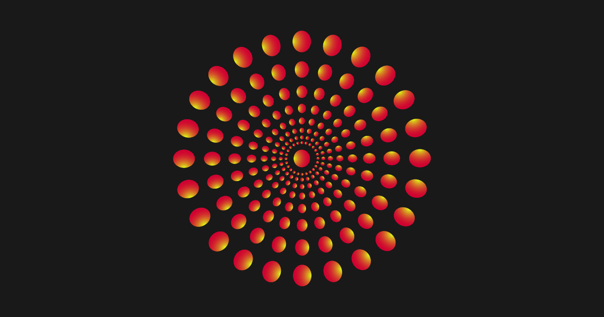 Bulls Eye optical illusion dots - Dots Pattern - T-Shirt | TeePublic