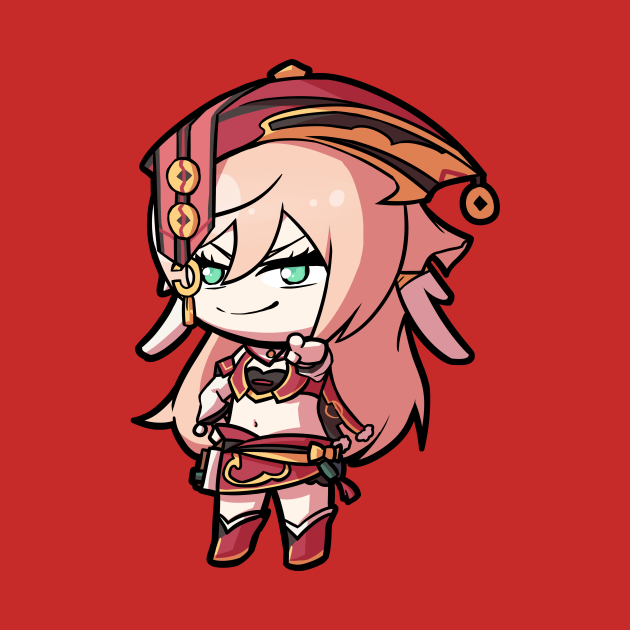 Chibi Yanfei - Genshin Impact - Genshin Impact - Pin | TeePublic