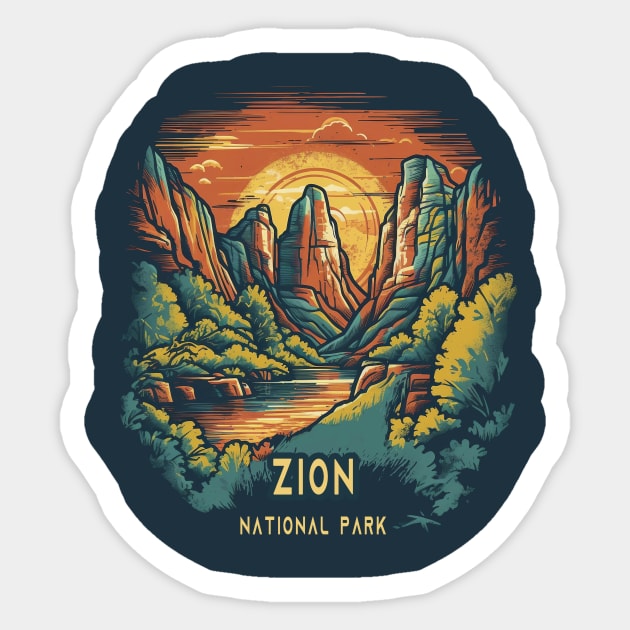 Zion National Park - Zion - Sticker | TeePublic