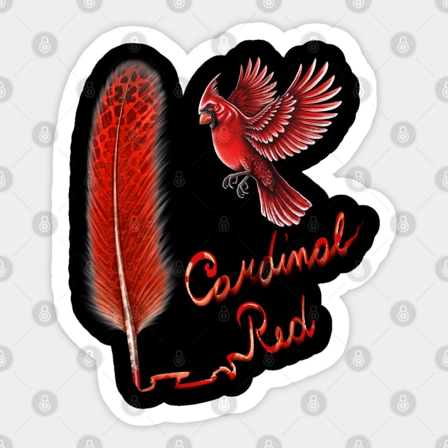 Red Cardinal bird - Red Cardinal Red Cardinal Lover Bird - Sticker ...