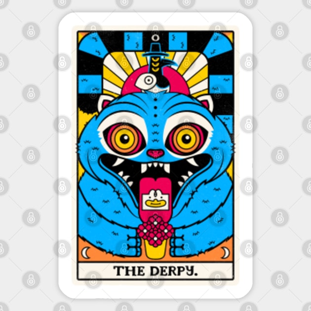 Derpy Tarot Card - Derpy Tiger - Sticker | TeePublic
