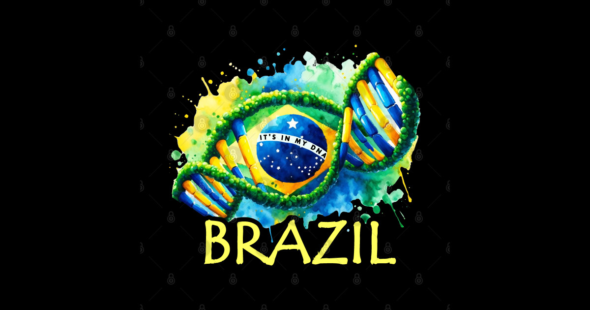 Brazilian DNA Heritage Flag - Brazilian - Posters and Art Prints ...