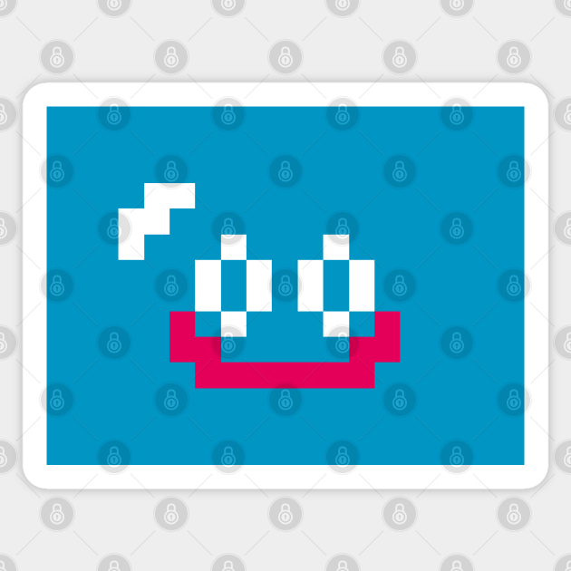 Slime Face 8-bit - Video Games - Sticker | TeePublic