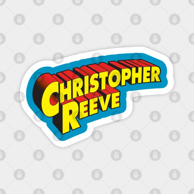 Christopher Reeve Word Logo 1 - Capedwonder - Magnet | TeePublic