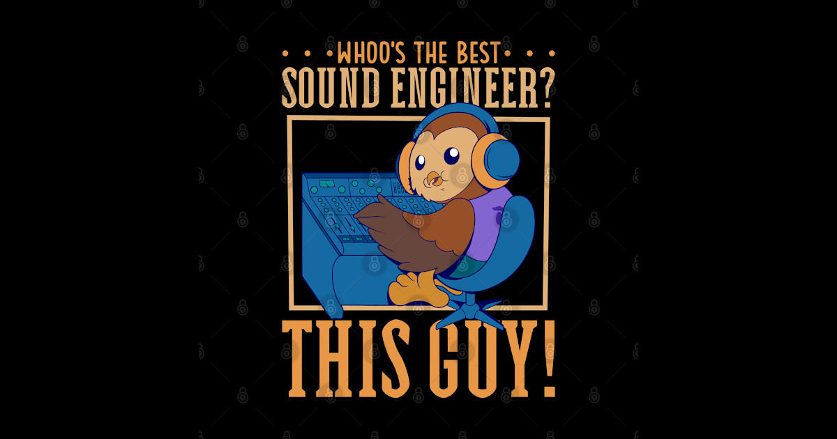Owl at the mixing desk - Sound Engineer - Sound Engineer - Sticker ...