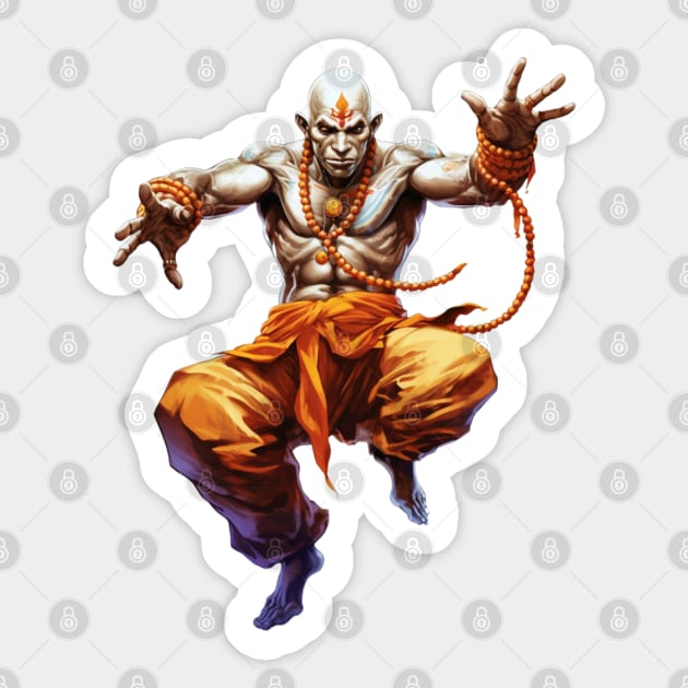 Dhalsim from Street Fighter Design - Street Fighter - Sticker | TeePublic