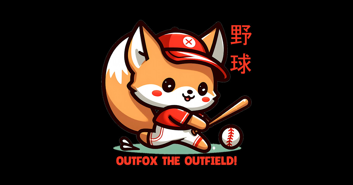 outfox the outfield baseball - Baseball - Sticker | TeePublic