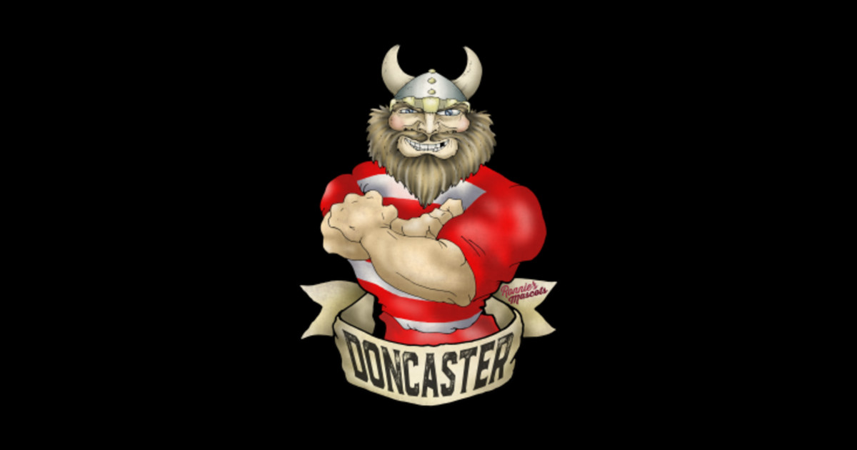 Doncaster Rovers Viking Mascot - Ronnies Mascots - Sticker | TeePublic