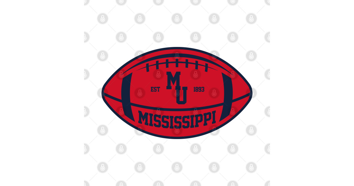 Mississippi Team Colors Football - Ole Miss - T-Shirt | TeePublic