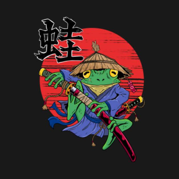 Froggy Ronin: The Samurai Amphibian - Frog - T-Shirt | TeePublic