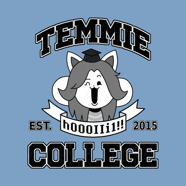 Temmie College - Undertale - Kids T-Shirt | TeePublic