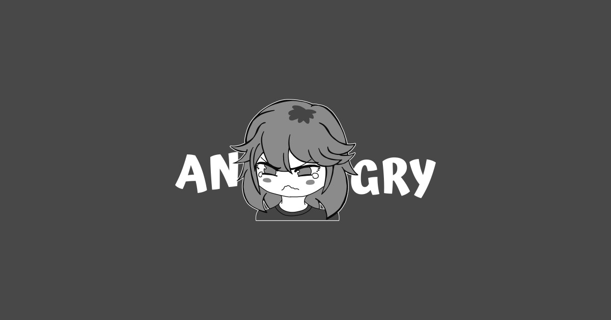 Funny Manga Angry Pout Face Little Girl Cute Chibi Meme - Memeshirt ...