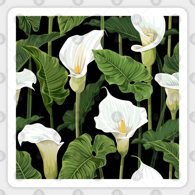 Calla Lilies pattern - Calla Lilies - Sticker | TeePublic