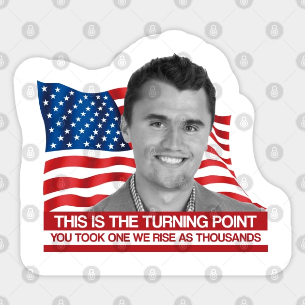 charlie-kirkturning-point - Charlie Kirkturning Point - Sticker | TeePublic