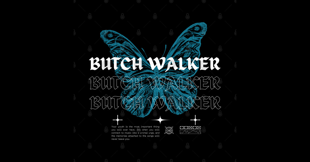 Butch Walker // Butterfly - Butch Walker - Sticker | TeePublic