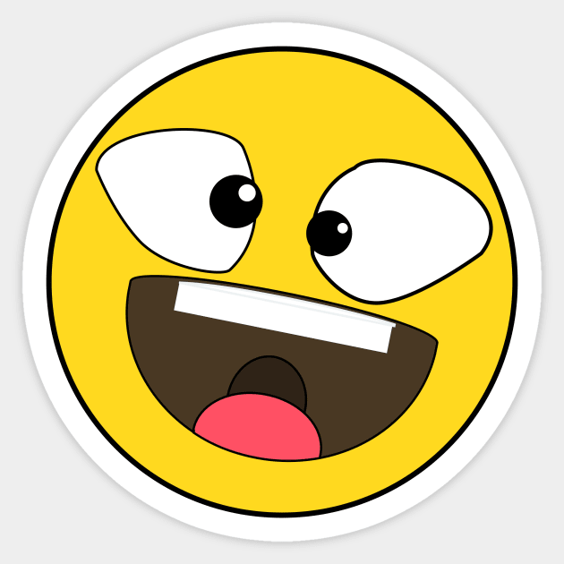 Funny emoji face - Funny Emoji Face - Sticker | TeePublic