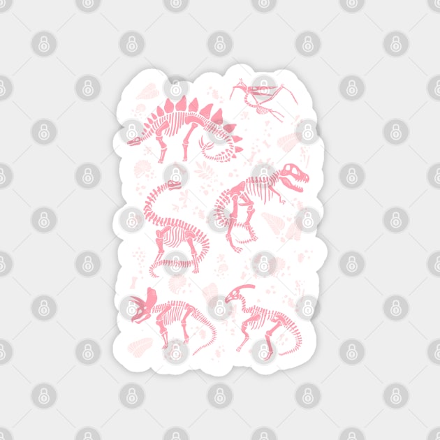 Excavated Dinosaur Fossils in Candy Pink - Pink Dinosaur - Magnet ...