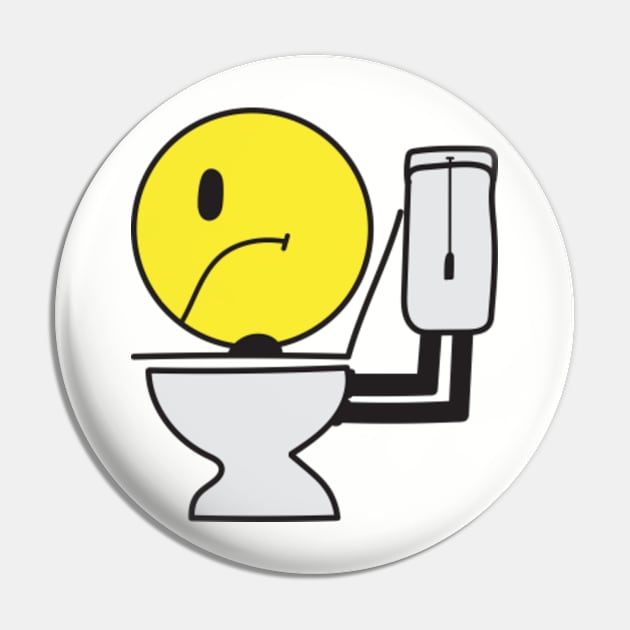 Grumpy Yellow Toilet Smiley Face - Cool Happy Motorcycle Or Funny ...