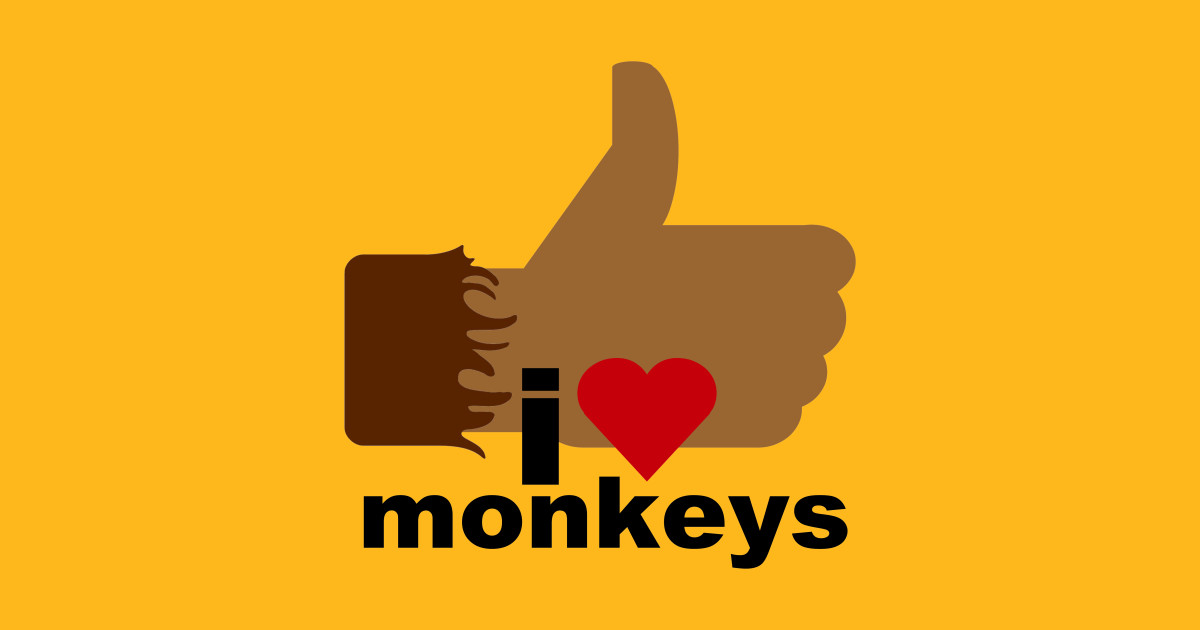 I Love Monkeys - God - T-Shirt | TeePublic