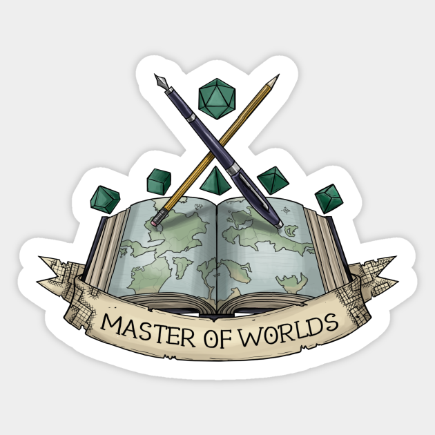 GM - Master of Worlds - Game Master - Sticker | TeePublic
