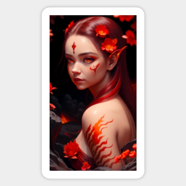 Fire Elf - Fire - Sticker | TeePublic