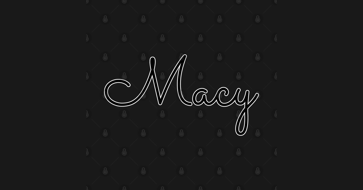 Writing Macy Name Label - Writing Macy Name Label - T-Shirt | TeePublic