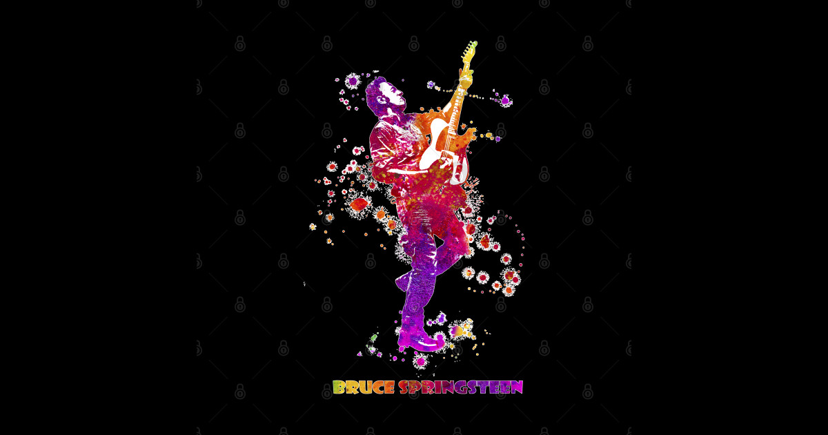 Bruce Springsteen The Boss Watercolor Splatter 06 - Bruce - Sticker ...