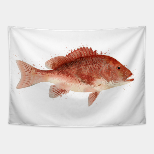 Red Snapper Watercolor Art for the Fishing Lovers and Anglers / Gifts ...