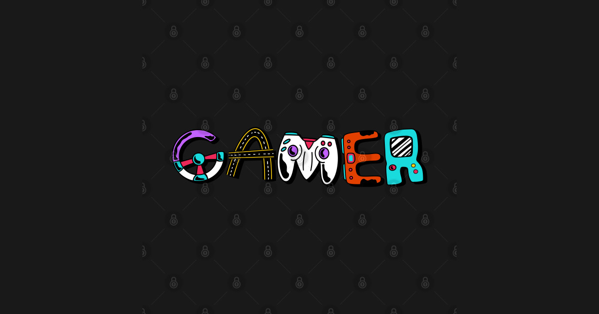 Gamer Letters - Gamer - T-Shirt | TeePublic