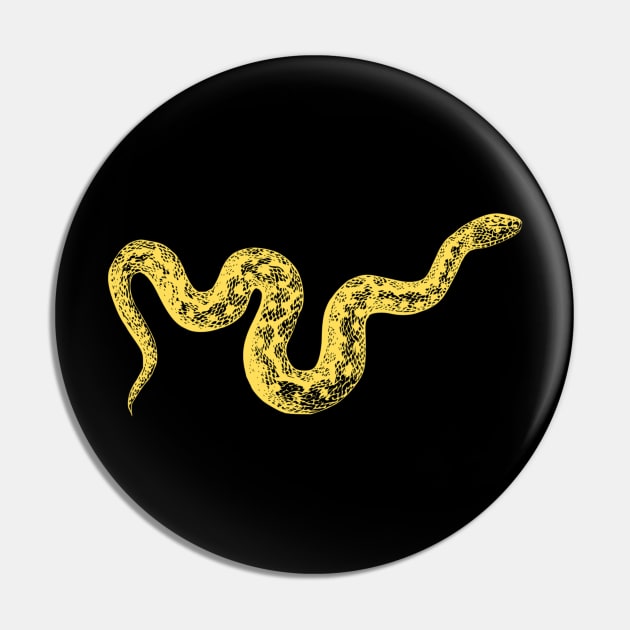 Golden snake - Golden Snake - Pin | TeePublic