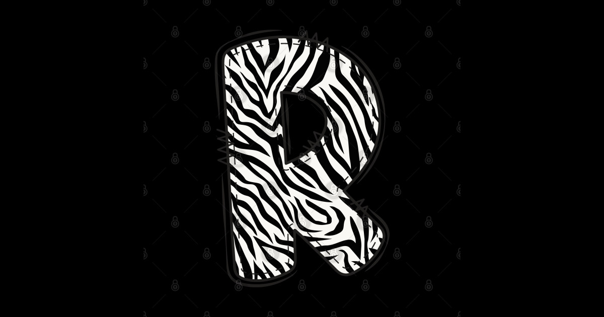 Zebra Letter R - Letter R - Sticker | TeePublic