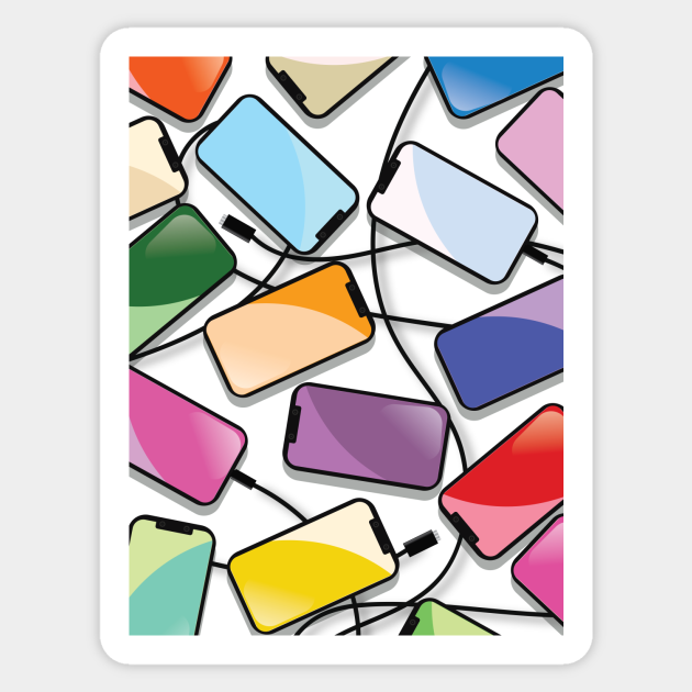 Smartphones Pattern - Smartphones - Sticker | TeePublic