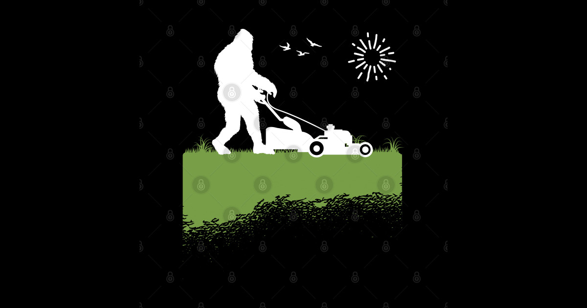 Bigfoot, the Lawn Mowing Sasquatch: Taming and Cutting Grass - Squatch ...