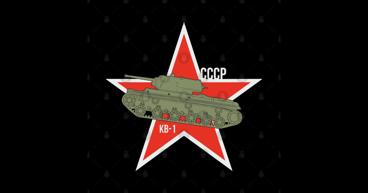 Tank legend KV-1 on the background of a star - Ww2 Tanks - Sticker ...